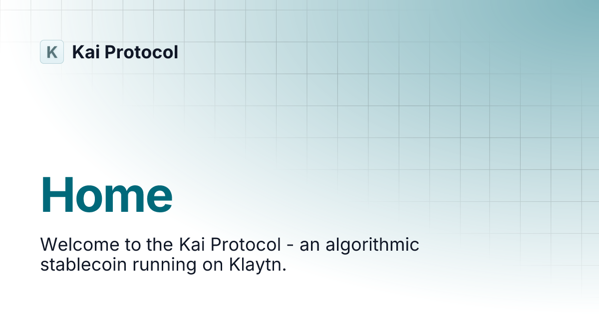 Home | Kai Protocol